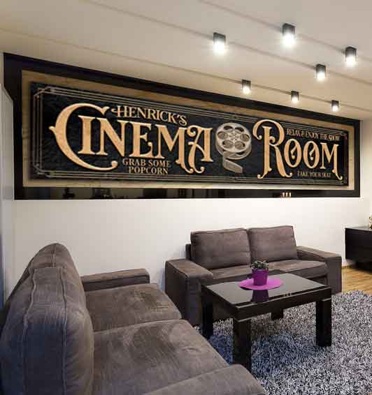 Theater Signs, Home Theater Decor, Movie Room Signs, Cinema Signs ...