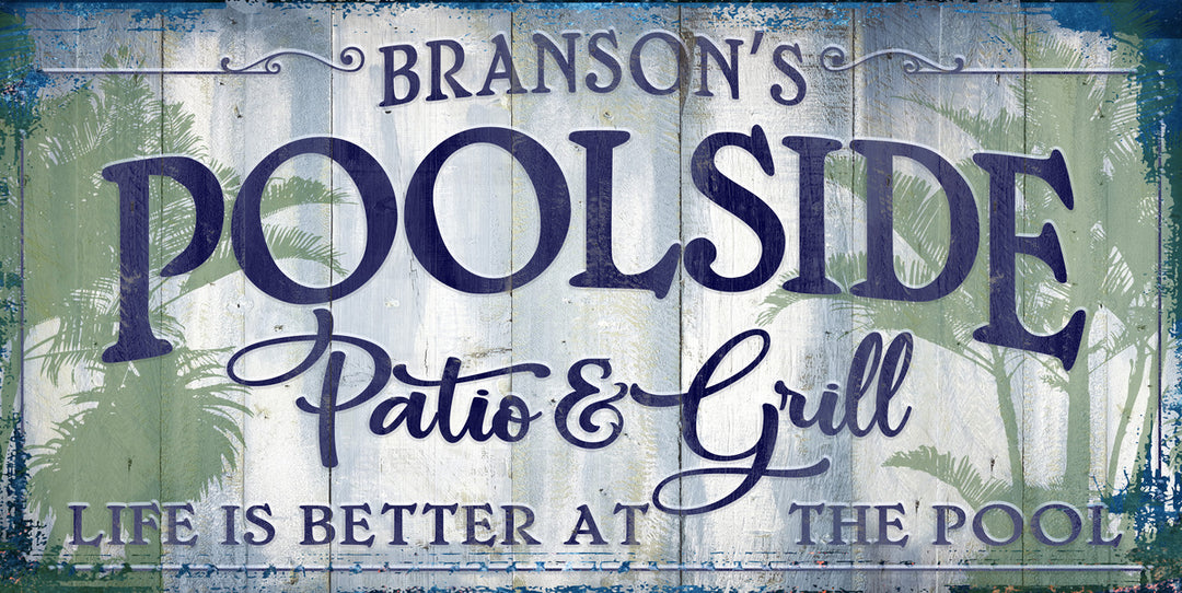 Pool Signs, Pool and Patio Signs, Metal Pools Signs, Personalized Pool ...