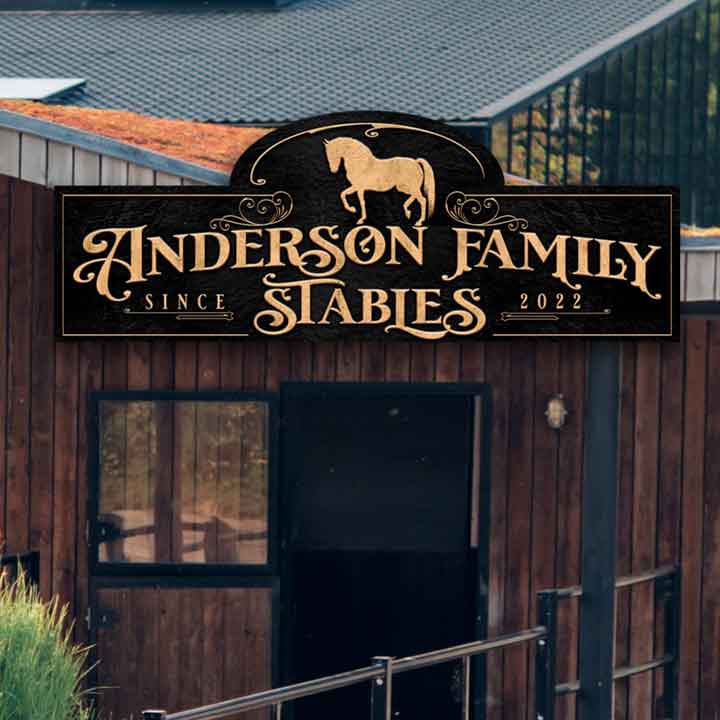 Custom Large Metal Signs, Stable Signs, Horse Stable Signs, Barn Signs ...