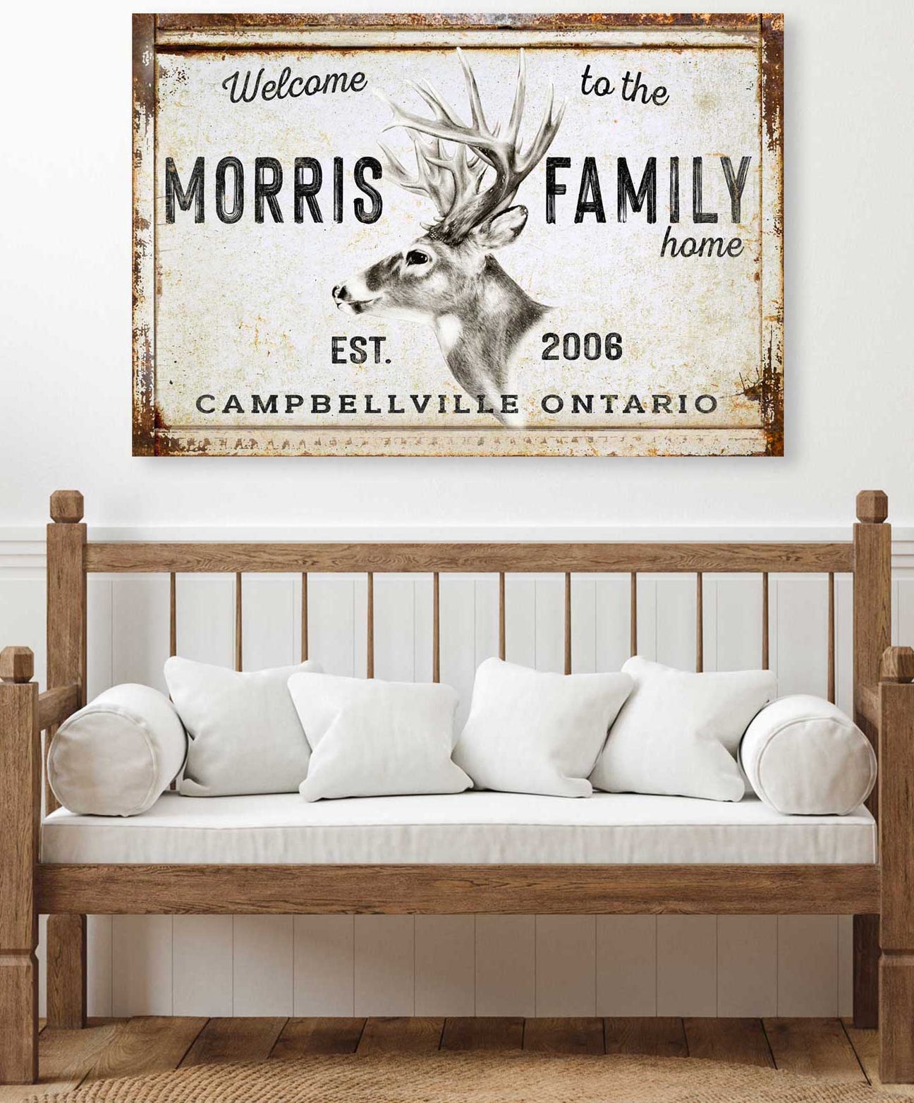 Custom Canvas Wall Signs for Rustic Farmhouse Decor & Lake House Signs ...