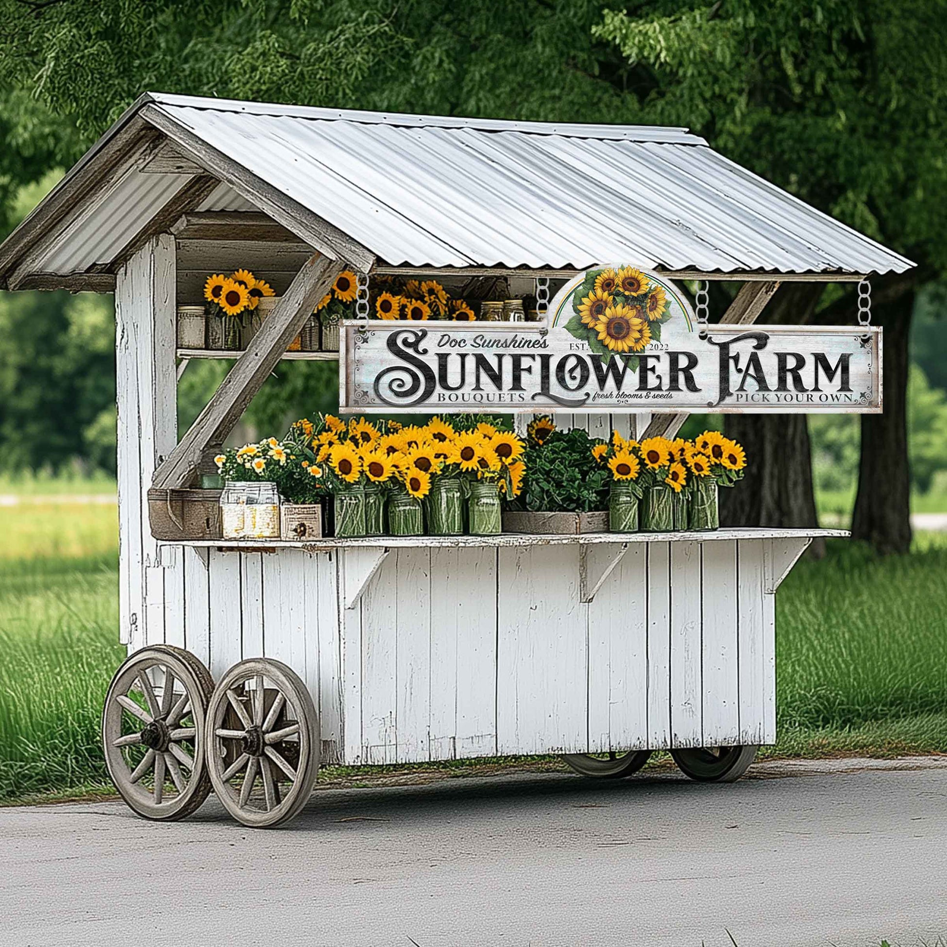 Farm Entrance Signs, Metal Barn Signs, Sunflower Sign, Farm Signs ...