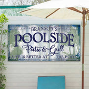 Pool Signs, Pool and Patio Signs, Metal Pools Signs, Personalized Pool ...