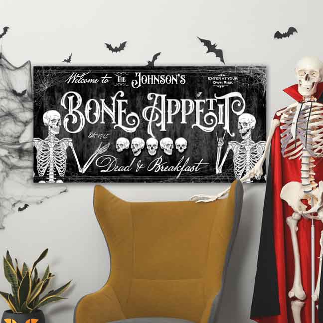 Halloween Skeleton Bone Appetit Dead & Breakfast – Tailor Made Rooms ...