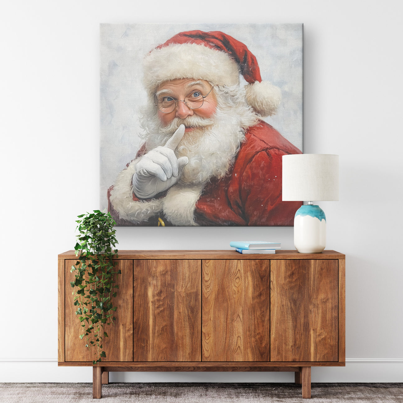 Santa Wall Art, Santa Decor, Vintage Santa Wall Art, Santa Art – Tailor ...