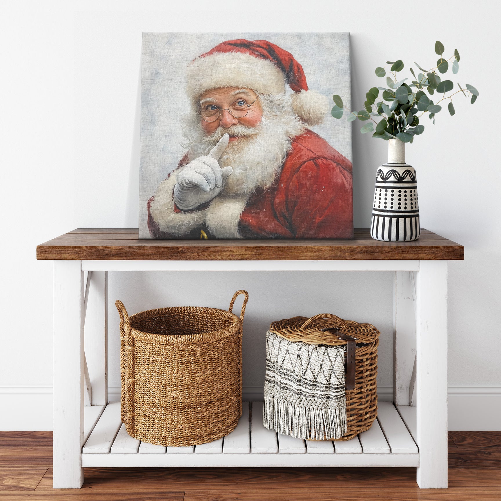 Santa Wall Art, Santa Decor, Vintage Santa Wall Art, Santa Art – Tailor ...
