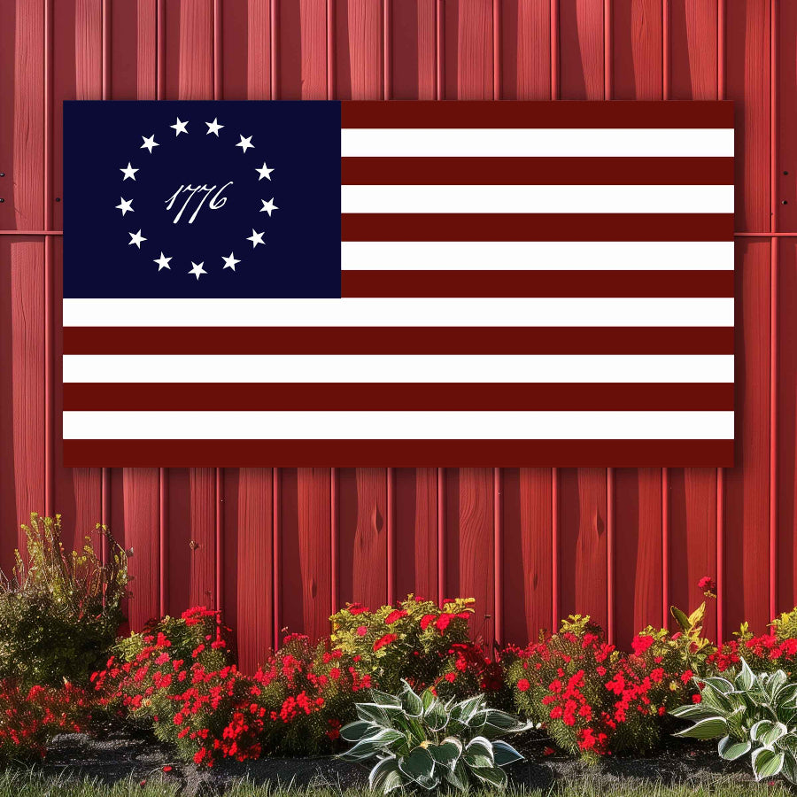Betsy Ross Flag, 1776 Flag, Metal Flag Sign, Barn Flag, Metal Flags ...
