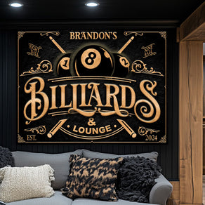 Personalized Billiard Signs & Pool Room Decor – Tailor Made Rooms Home ...