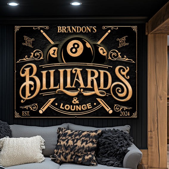 Personalized Billiard Signs & Pool Room Decor – Tailor Made Rooms Home ...