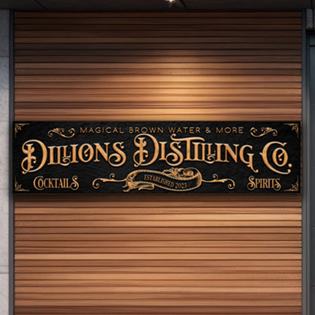 Distilling Exterior Bar Sign, Bourbon Bar Sign, Whiskey Decor – Tailor ...