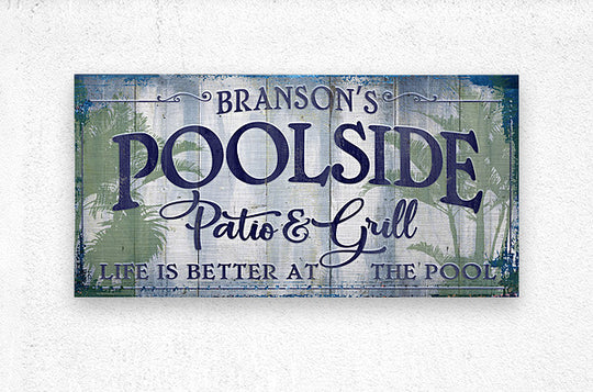 Pool Signs, Pool and Patio Signs, Metal Pools Signs, Personalized Pool ...