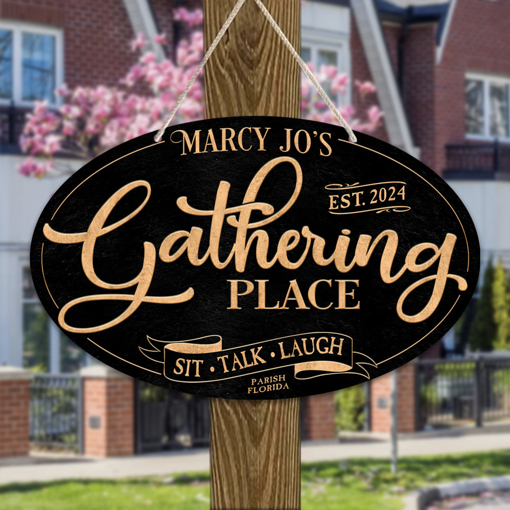 Porch Sign, Porch Decor, Patio Signs, Welcome Sign, Gather Sign ...