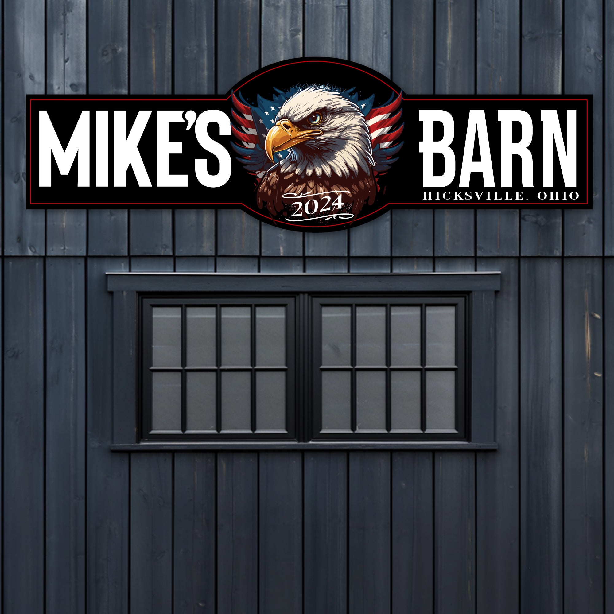 Large Outdoor Metal Barn Sign, Barn signs, American Flag Barn Sign ...