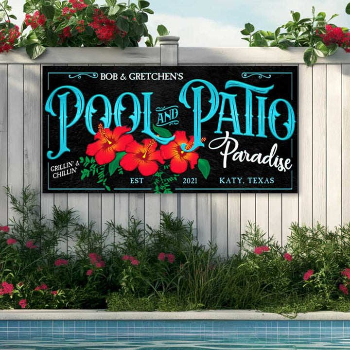 Custom Pool Signs, Pool and Patio decor, Patio Sign, Pool Deck Decor ...