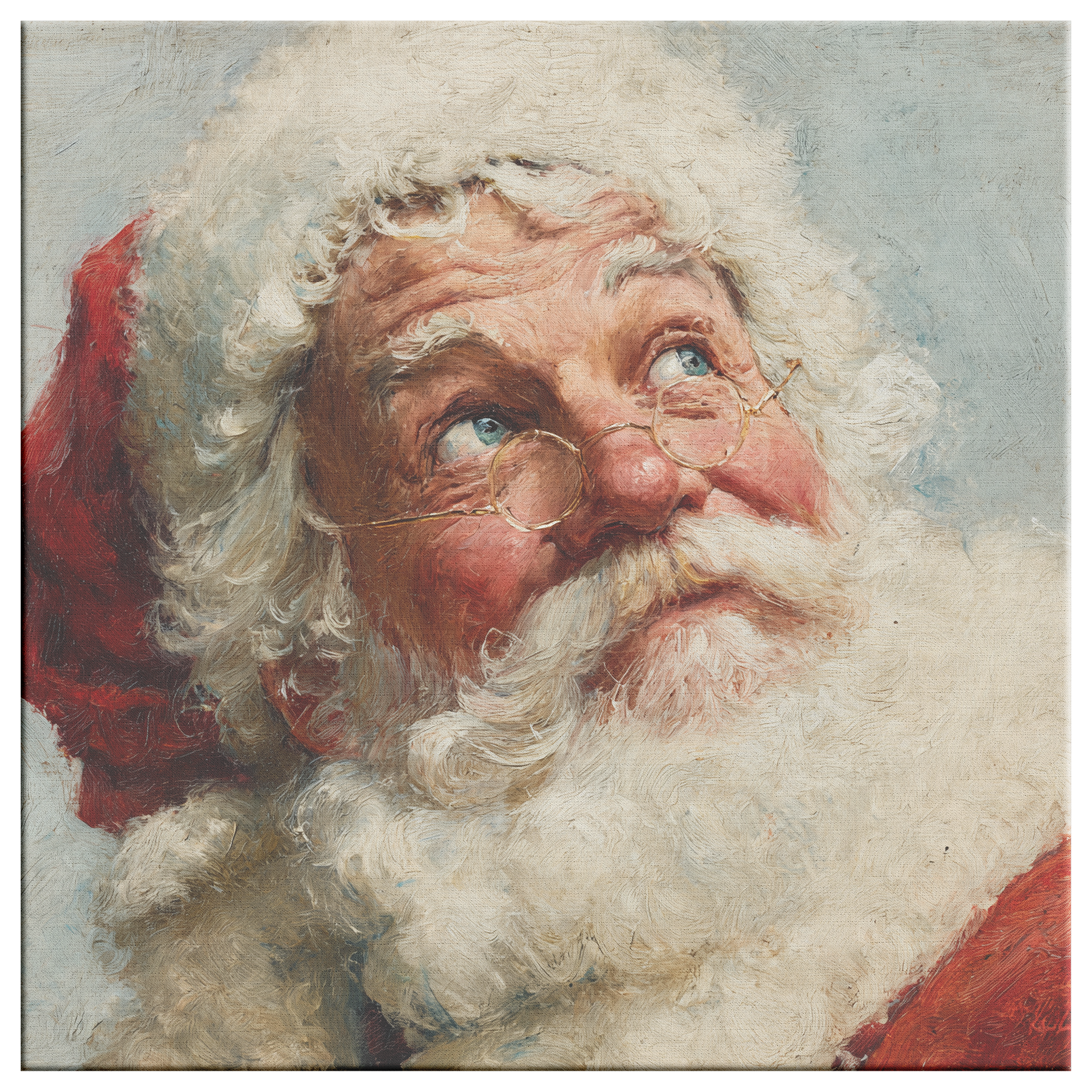 Vintage Santa Art Print, Santa Art, Christmas Wall Decor, Santa Claus ...