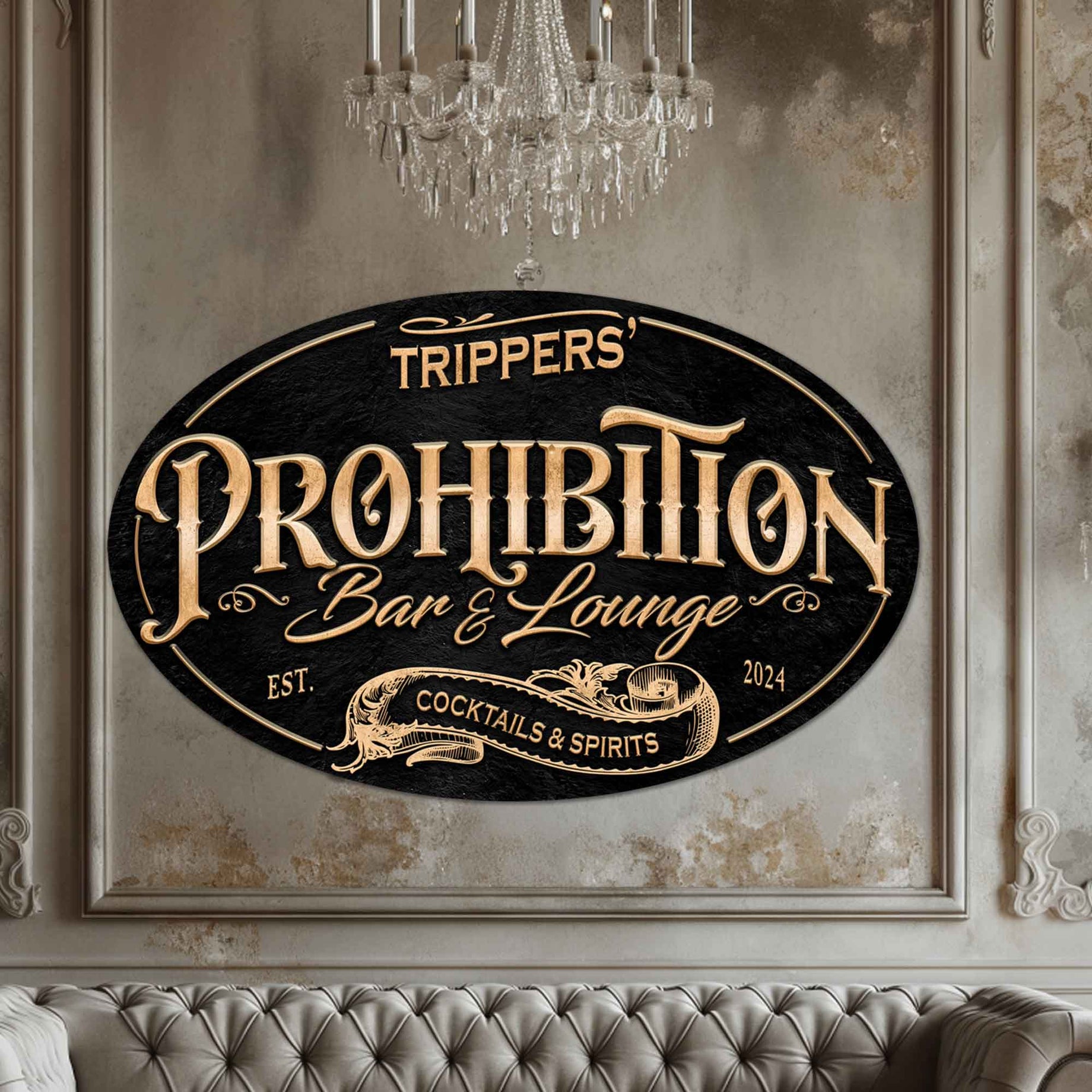 Speakeasy Decor - Vintage Bourbon & Prohibition Signs – Tailor Made ...