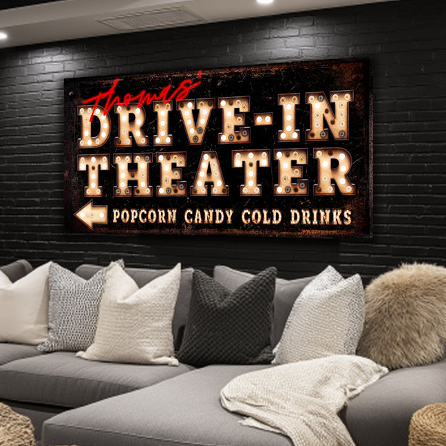 Theater Room Decor, Theater Signs, Cinema Sign, Basement Theater Sign ...