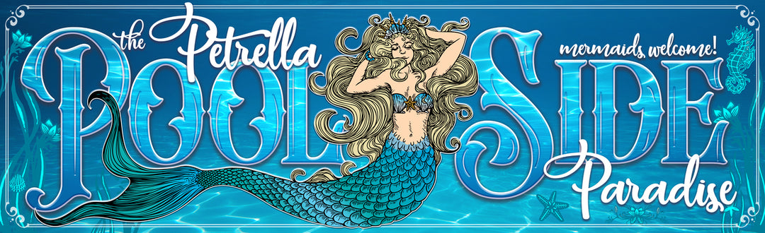 Welcome Mermaids Pool Sign - Enchanting Poolside Decor – Tailor Made ...