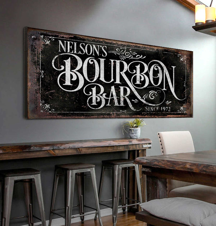 Personalized Bourbon Signs For Your Home or Bar – Tailor Made Rooms ...
