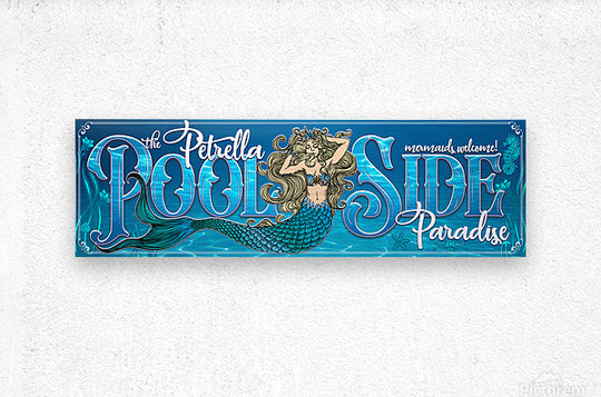 Welcome Mermaids Pool Sign - Enchanting Poolside Decor – Tailor Made ...