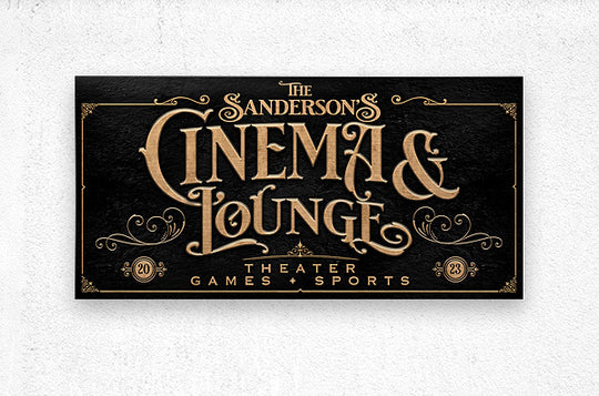 Personalized Cinema Sign Theater Sign Home Theater Decor Movie Decor ...
