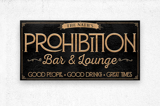 Prohibition Era Bar Sign - Unique Speakeasy Décor – Tailor Made Rooms ...