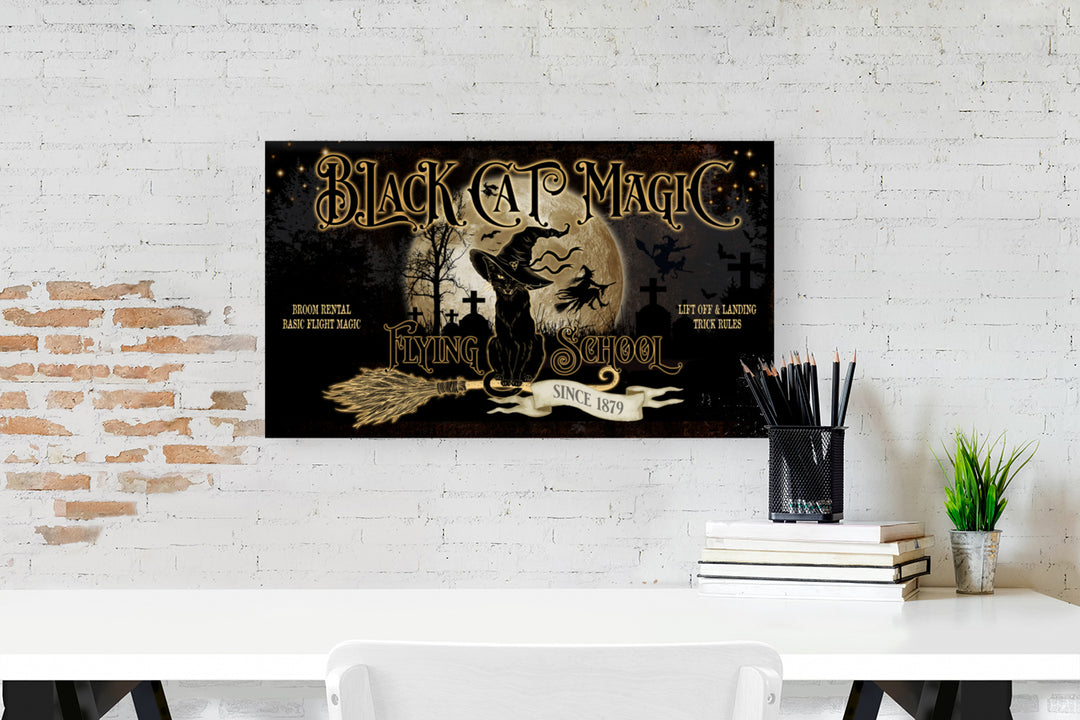 Halloween Wall Decor: Hocus Pocus & Black Cat Magic Sign – Tailor Made ...